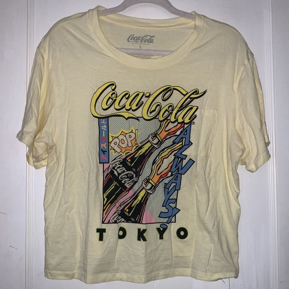 Coca Cola | Tops | Coca Cola Tokyo Yellow Top | Poshmark